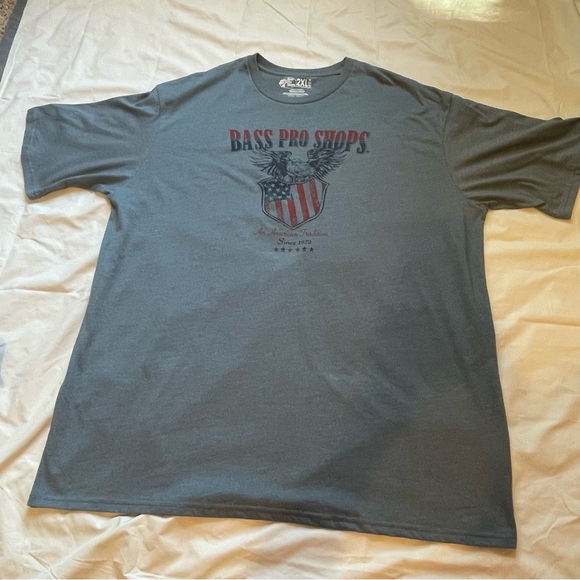 Bass Pro Shops | Shirts | Bass Pro Shops Blue Short Sleeve Tee With ...
